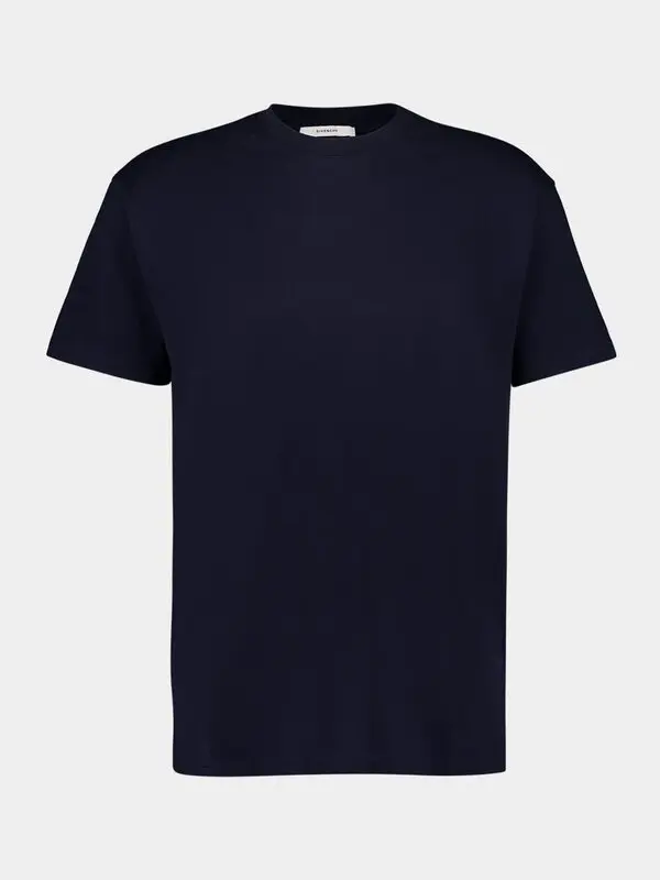Givenchy Dark Navy Logo Cotton T-shirt - Blue