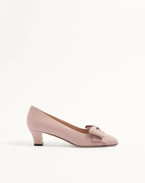 Valentino Garavani Bowow Pump In Kidskin 45mm - Pink