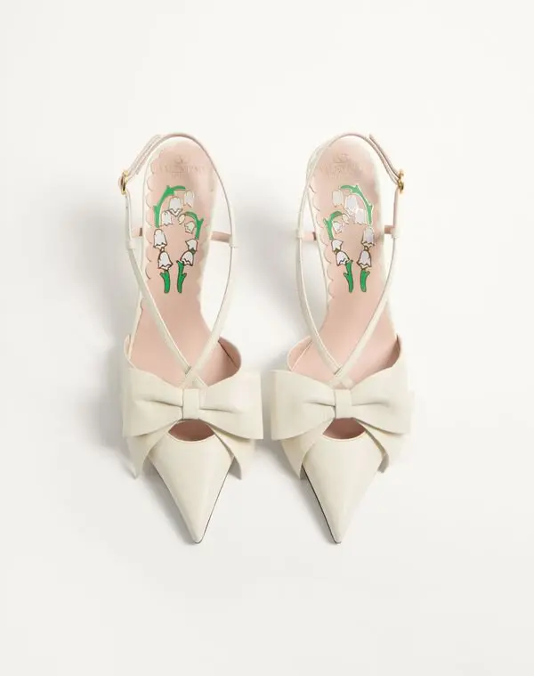 Valentino Garavani Bowow Slingback Pumps - Ivory