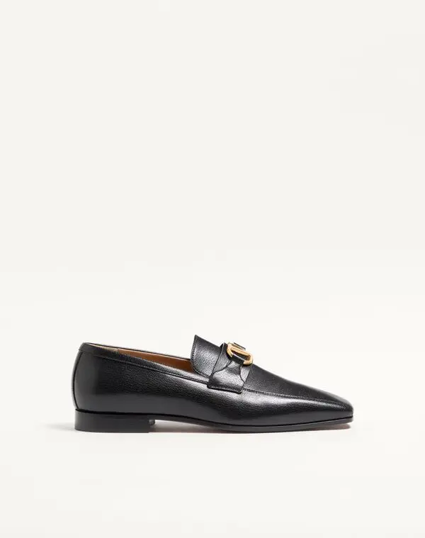 Valentino Garavani Vlogo Signature Kidskin Loafer - Black