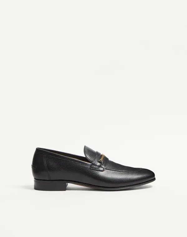 Valentino Garavani Vlogo Signature Kidskin Loafer - Black