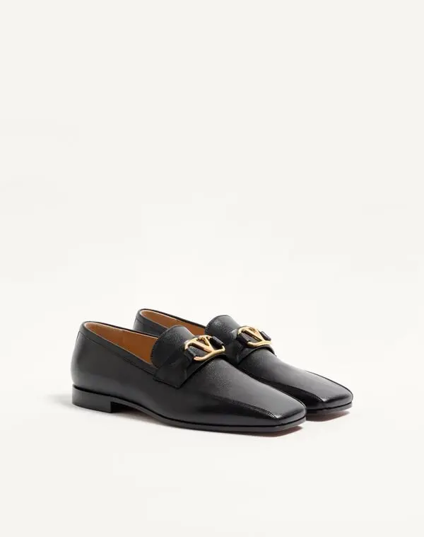 Valentino Garavani Vlogo Signature Kidskin Loafer - Black