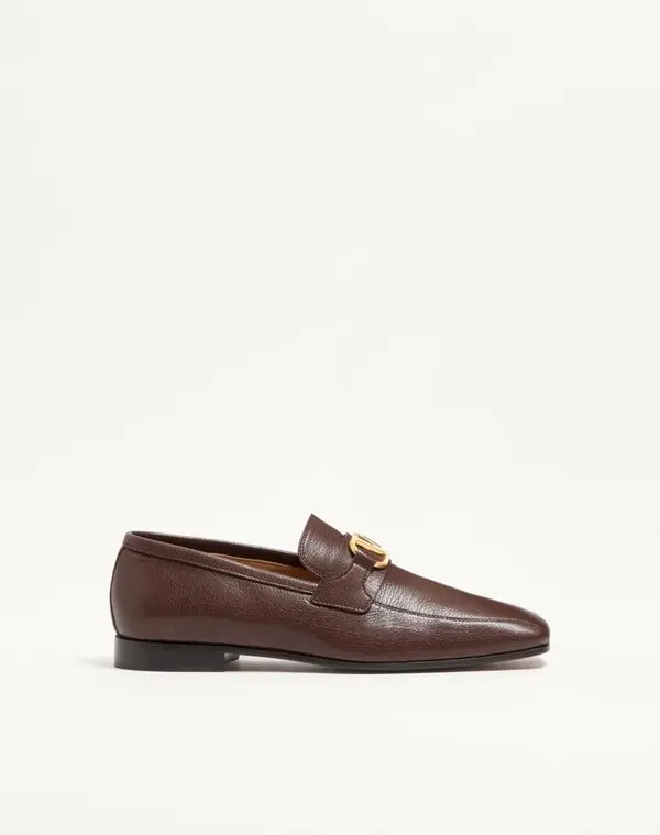 Valentino Garavani Vlogo Signature Kidskin Loafer - Brown