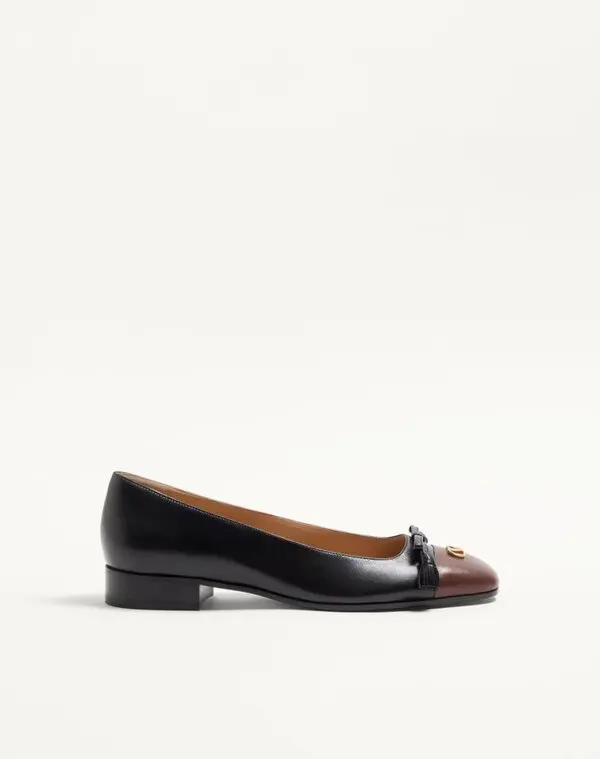 Valentino Garavani Valet Du Roi Ballerinas - Black/coffe
