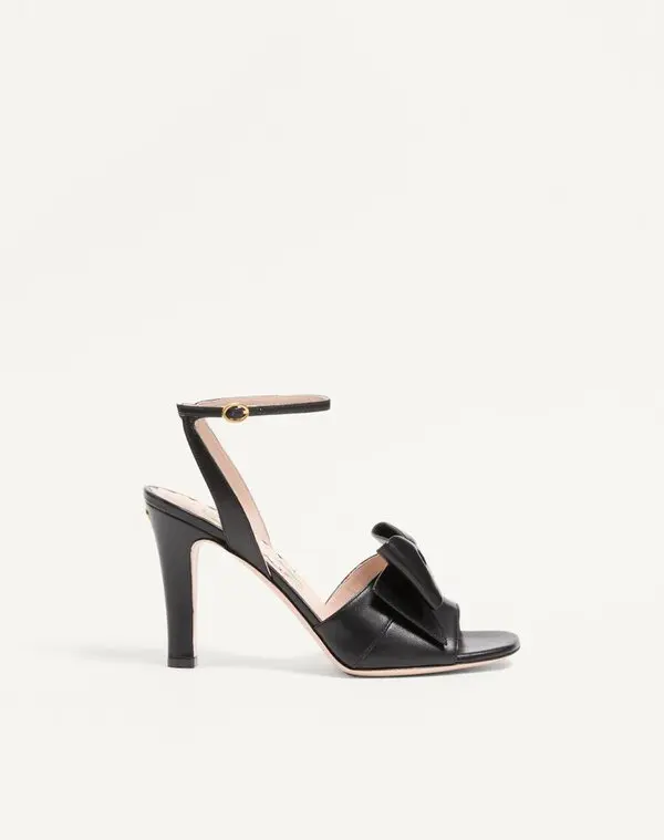 Valentino Garavani Bowow Kidskin Sandal 95mm - Black