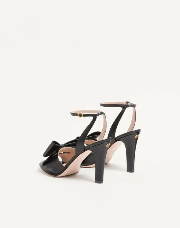 Valentino Garavani Bowow Kidskin Sandal 95mm - Black