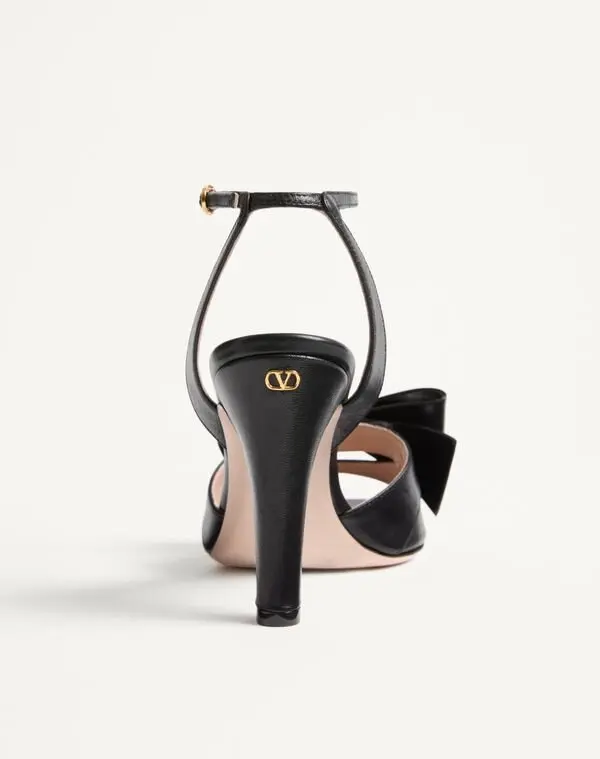 Valentino Garavani Bowow Kidskin Sandal 95mm - Black