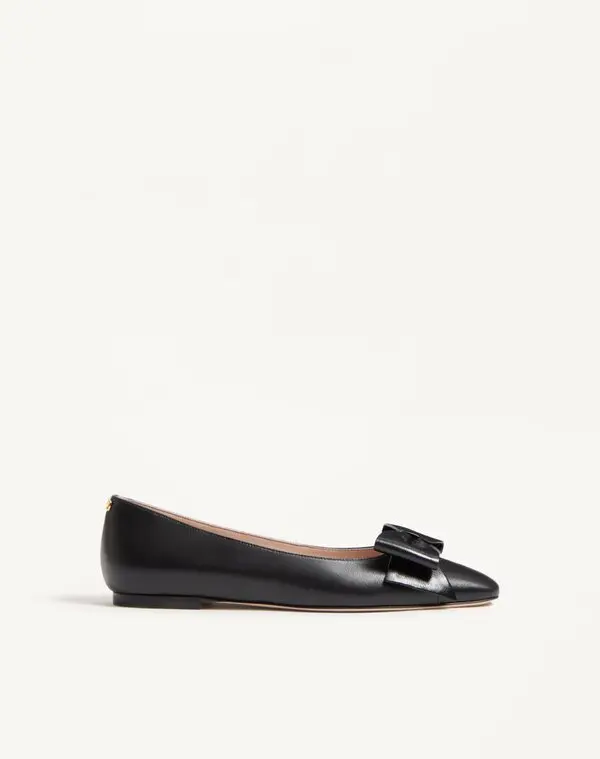 Valentino Garavani Bowow Kidskin Ballerinas - Black