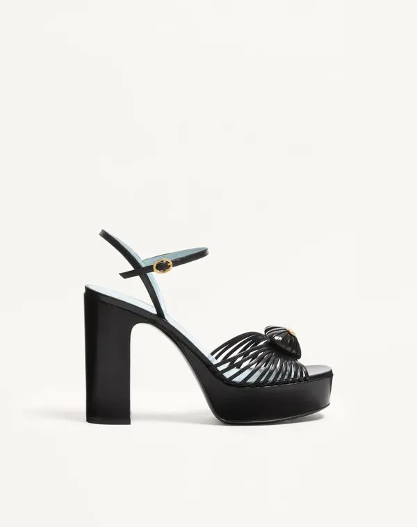 Valentino Garavani Coeur Royal Platform Sandal - Black