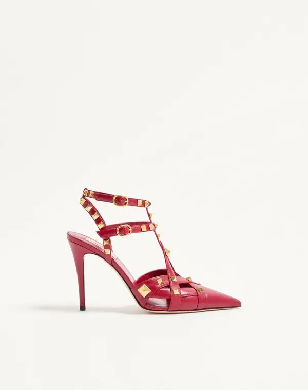 Valentino Garavani Studdy Kidskin Pumps - Red