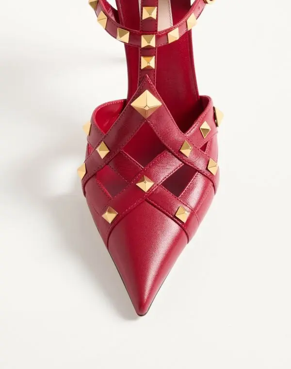 Valentino Garavani Studdy Kidskin Pumps - Red