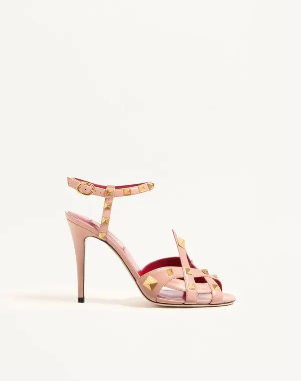 Valentino Garavani Studded Kidskin Sandal - Pink