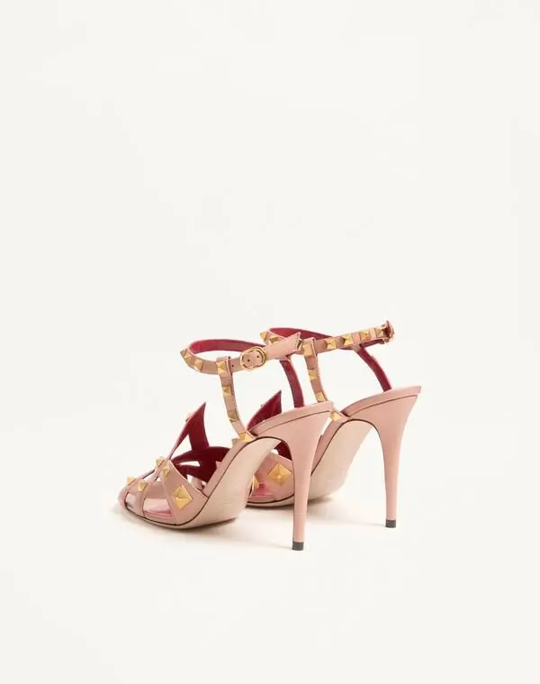 Valentino Garavani Studded Kidskin Sandal - Pink