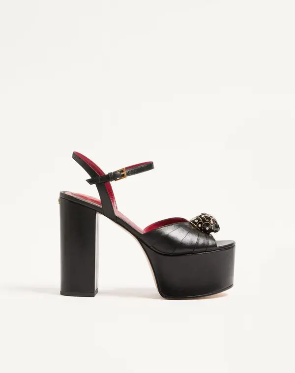 Valentino Garavani Panthea Platform Sandal - Black