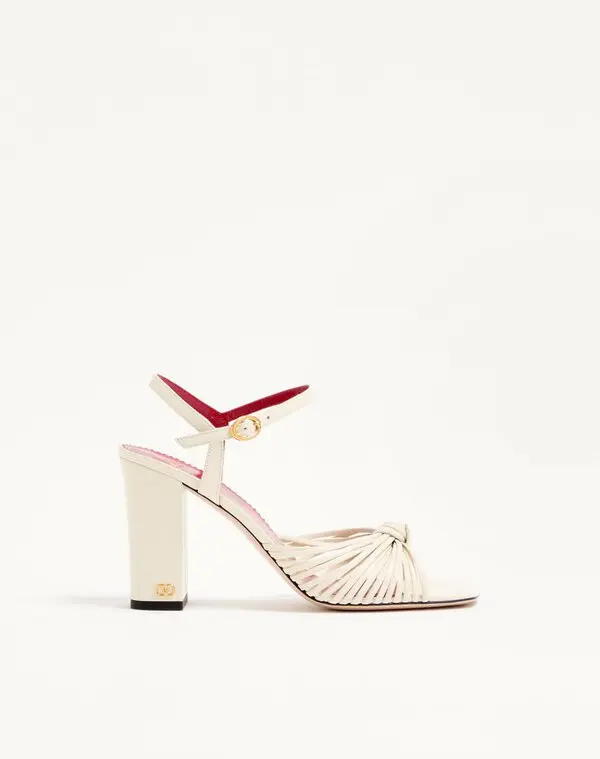 Valentino Garavani Annet 90mm Kidskin Sandal - Ivory
