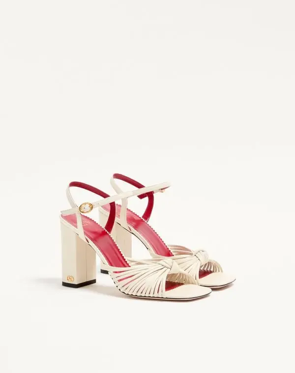 Valentino Garavani Annet 90mm Kidskin Sandal - Ivory