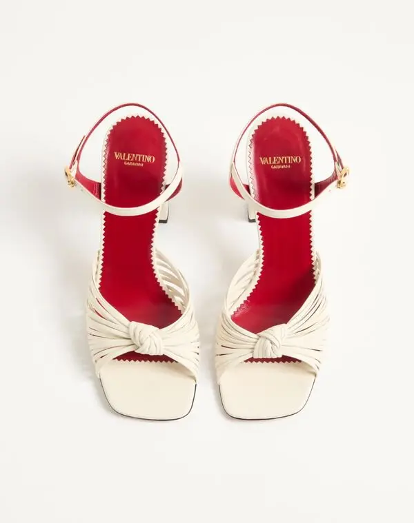 Valentino Garavani Annet 90mm Kidskin Sandal - Ivory