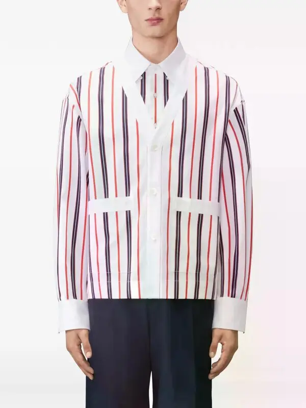 Thom Browne Repp Striped Poplin Shirt