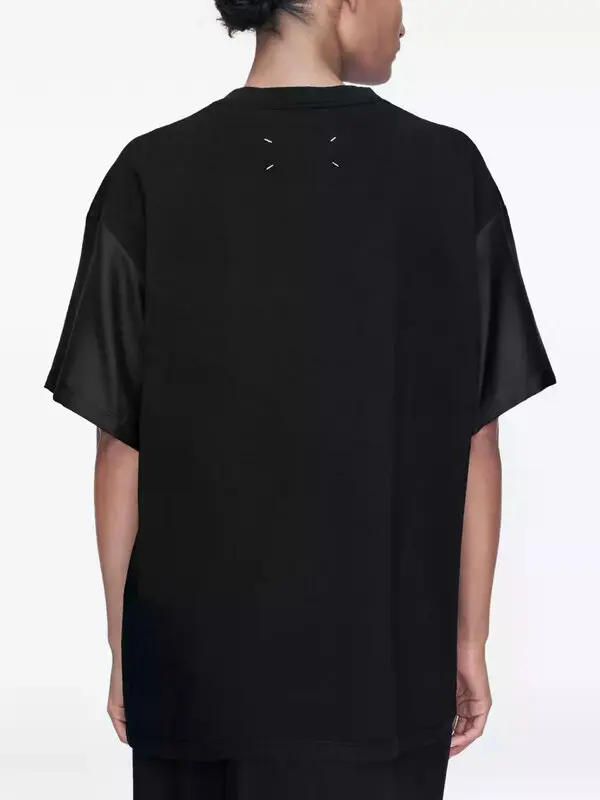 MAISON MARGIELA Flower Cotton-silk T-shirt - Black
