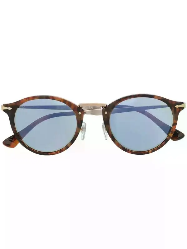 Persol Tinted Round Frame Sunglasses - Brown