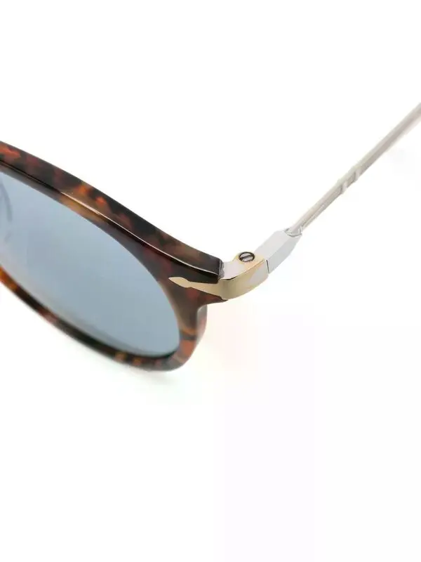 Persol Tinted Round Frame Sunglasses - Brown