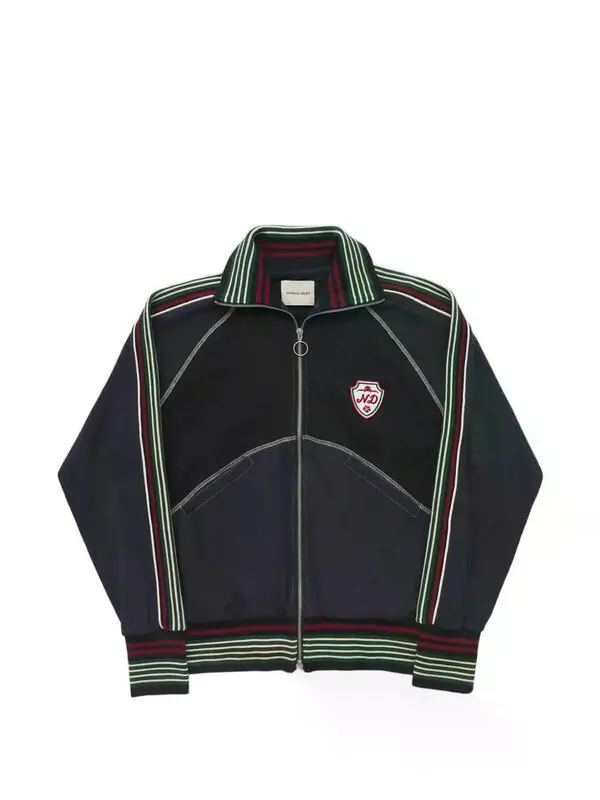 NICHOLAS DALEY Striped Logo-patch Jacket