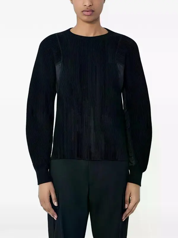 Moncler Ribbed Contrast-panel Sweater