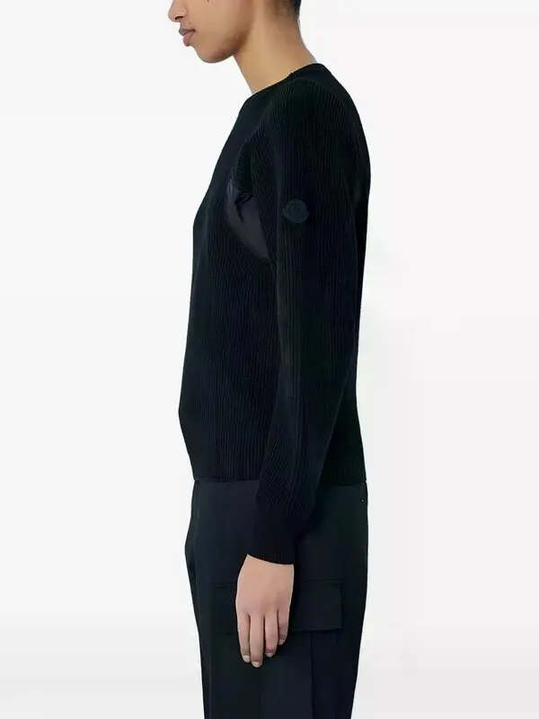 Moncler Ribbed Contrast-panel Sweater
