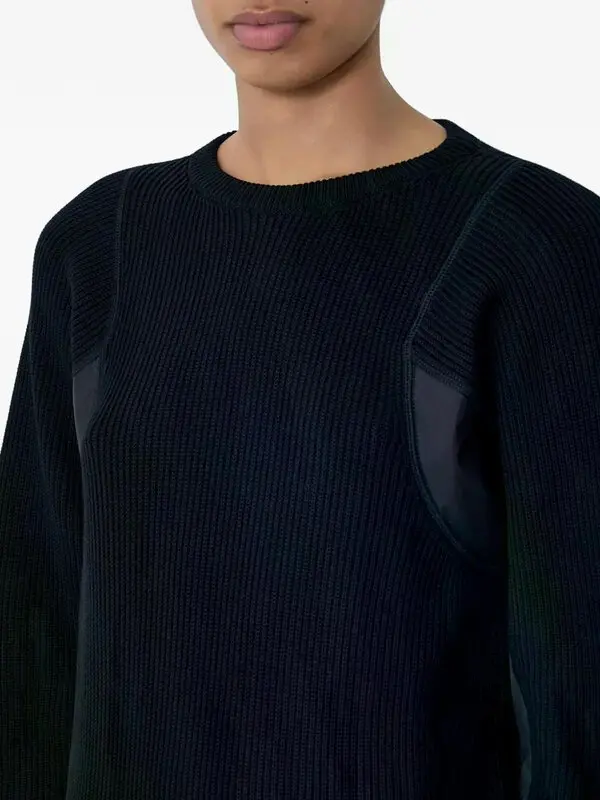 Moncler Ribbed Contrast-panel Sweater