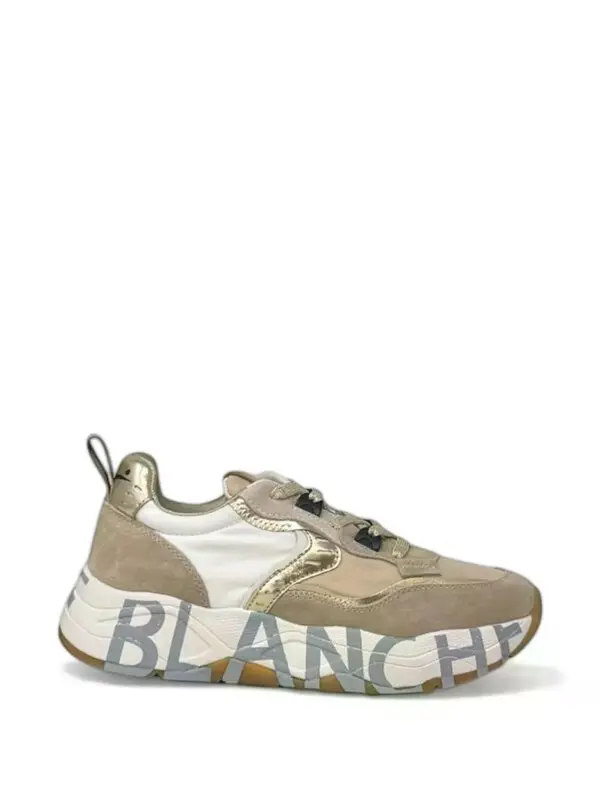 VOILE BLANCHE Panelled Low Top Sneakers - Neutrals