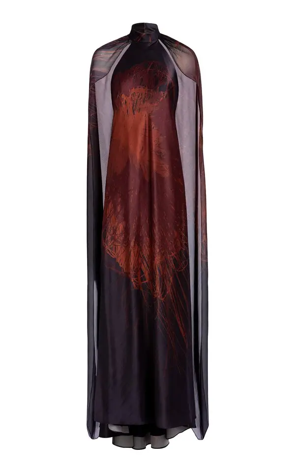 Silvia Tcherassi Sabina Silk-blend Maxi Dress - Multi