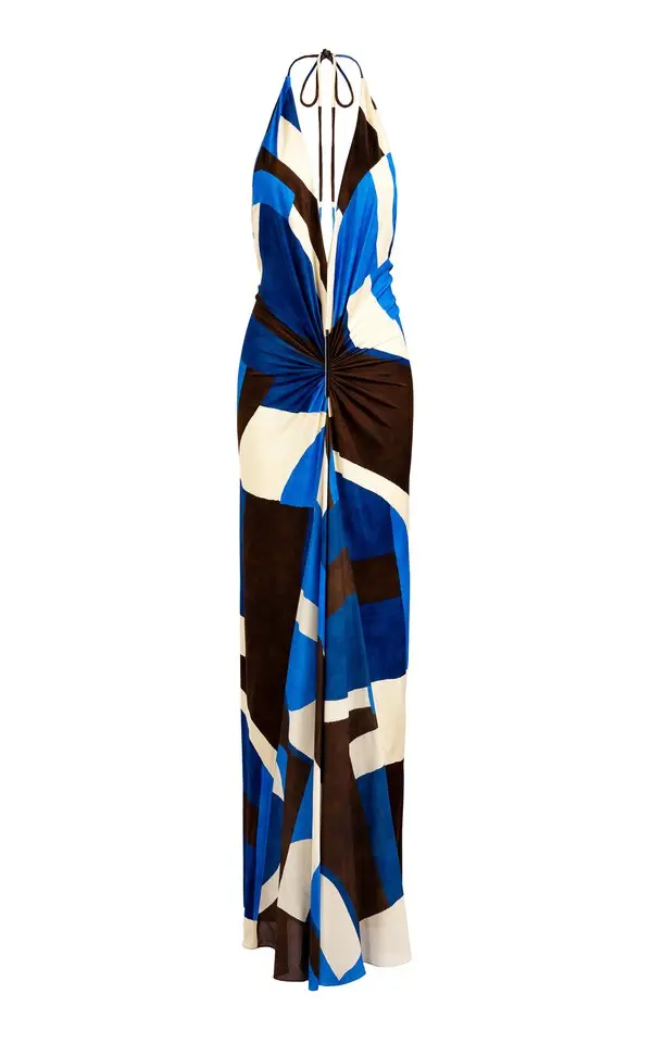 Silvia Tcherassi Malek Halter Maxi Dress