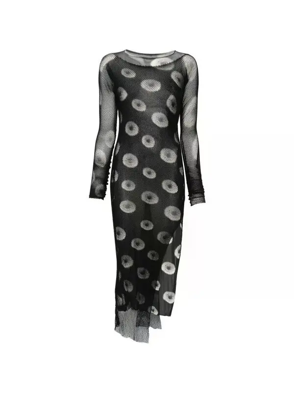 Yohji Yamamoto Long-sleeve Midi Dress