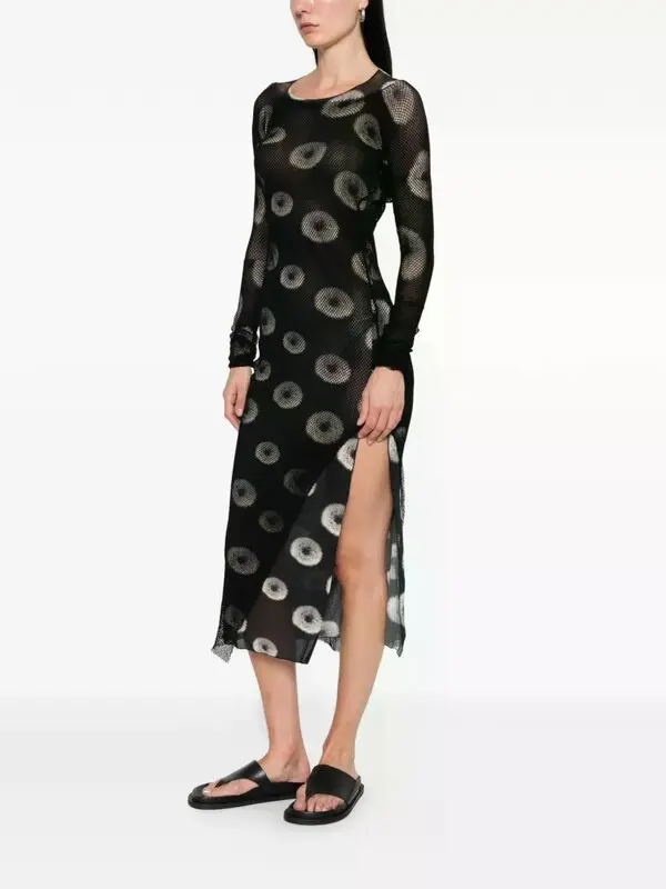 Yohji Yamamoto Long-sleeve Midi Dress