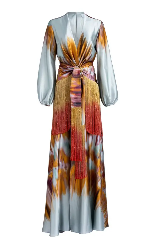 Silvia Tcherassi Sutton Silk-blend Maxi Dress - Print