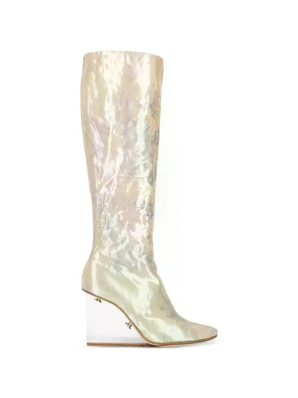 MAISON MARGIELA Tabi Pointed-toe Knee Boots - Neutrals