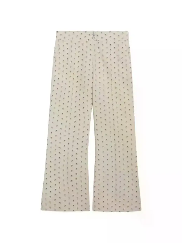 Valentino Garavani Floral-print Trousers - Neutrals