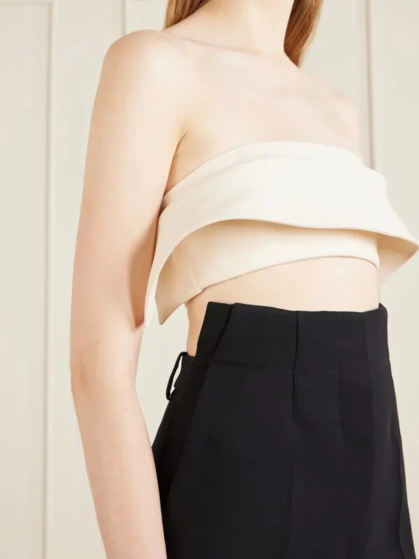 Khaite Kelsi Cropped Top - Neutrals