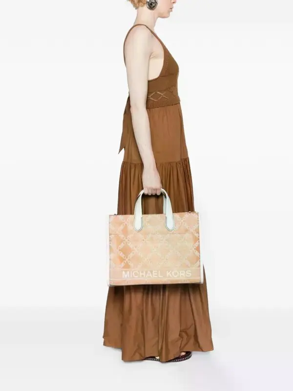 Michael Kors Large Gigi Jacquard Empire Logo Tote