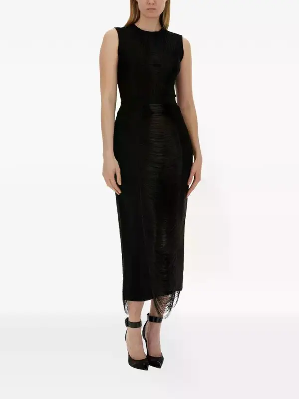 Alexander McQueen Fringed-detail Midi Skirt