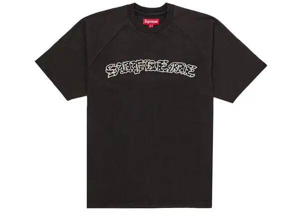 Supreme Rhinestone Raglan Short Sleeve Top