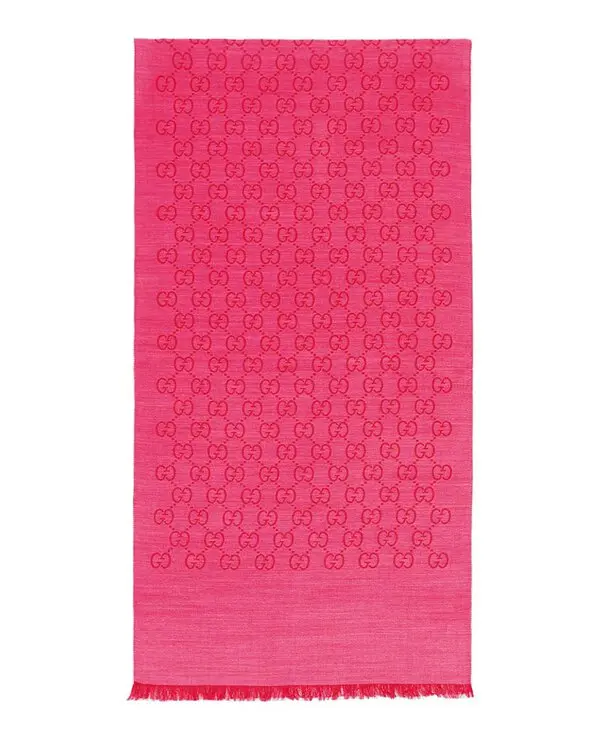 Gucci Gg Supreme Scarf - Fuchsia