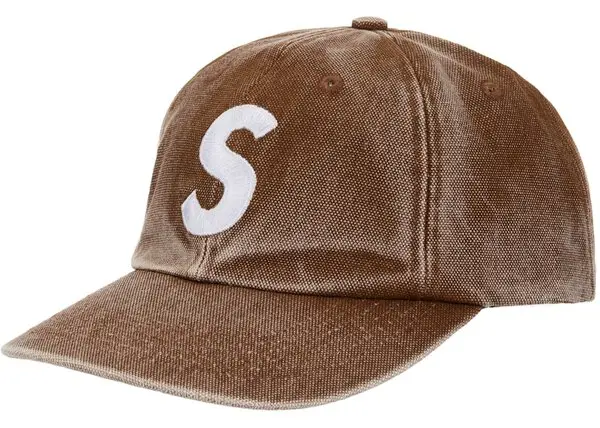 Supreme Pigment Coated S Logo 6-panel Cap - Brown