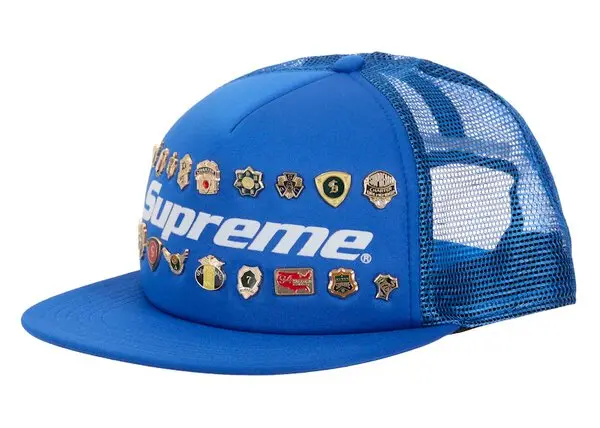 Supreme Pins Mesh Back 5-panel Cap - Blue