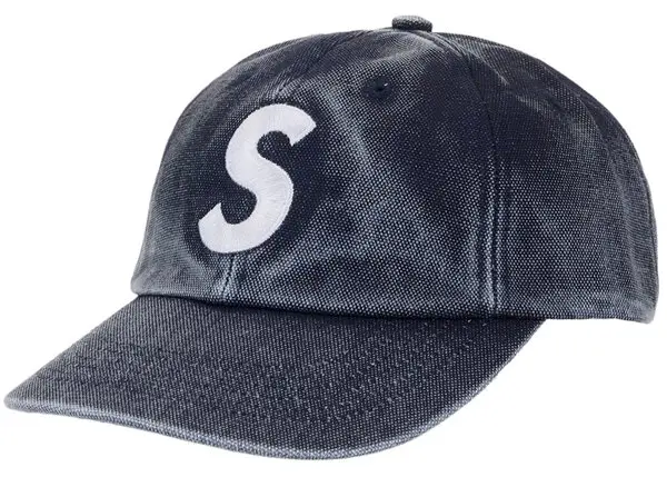 Supreme Pigment Coated S Logo 6 Panel Cap - Navy Blue