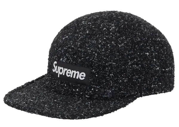 Supreme Boucle Camp Cap - Black