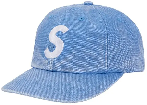Supreme Pigment Coated S Logo 6-panel Cap - Light Blue