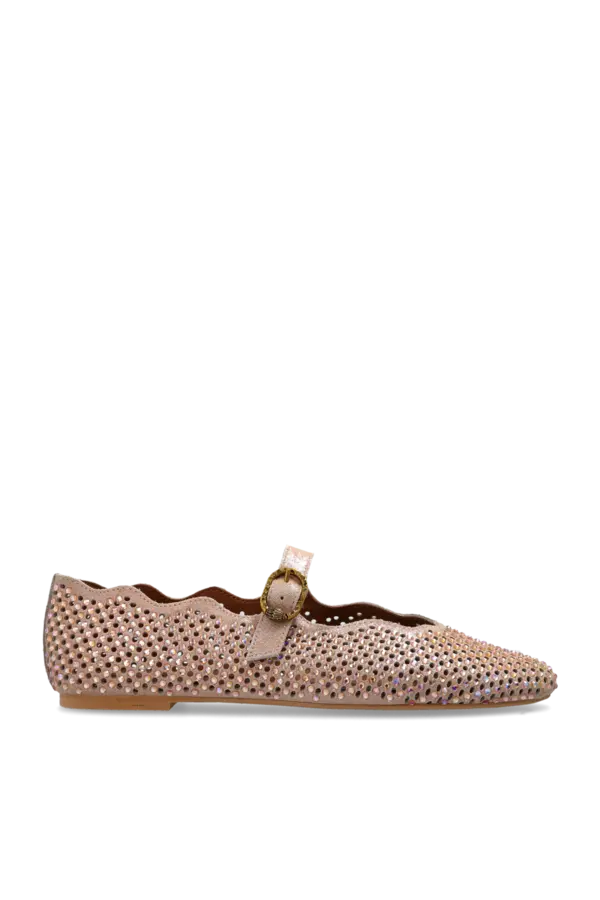 Kurt Geiger Wavy Mayfair Ballet Flats - Beige