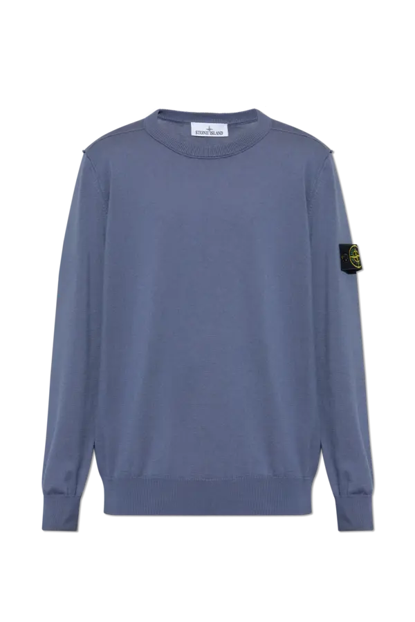 Stone Island Crew Neck Cotton Sweater - Blue