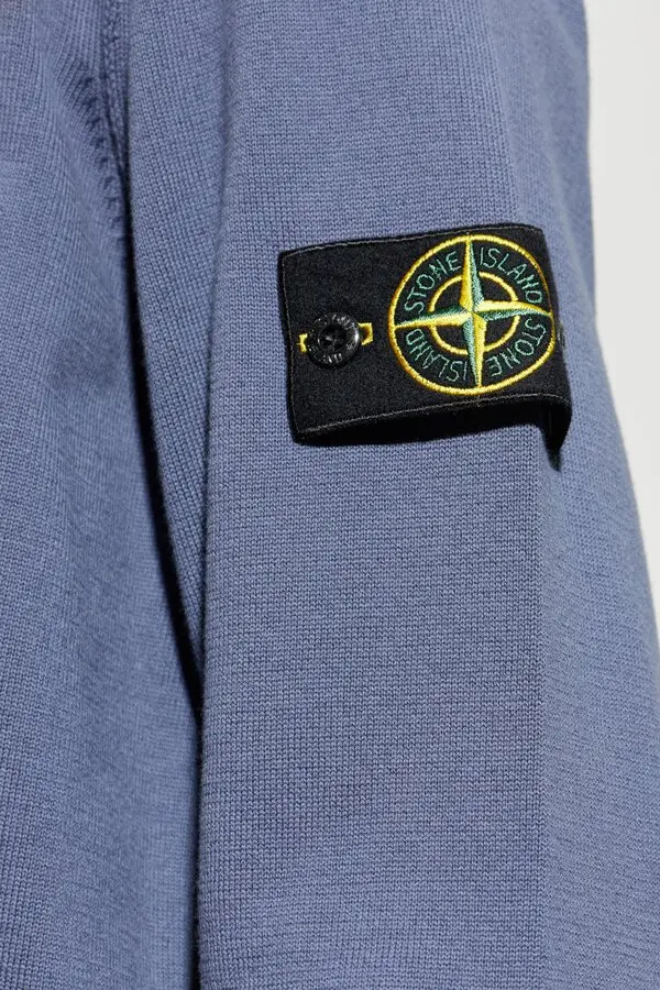 Stone Island Crew Neck Cotton Sweater - Blue